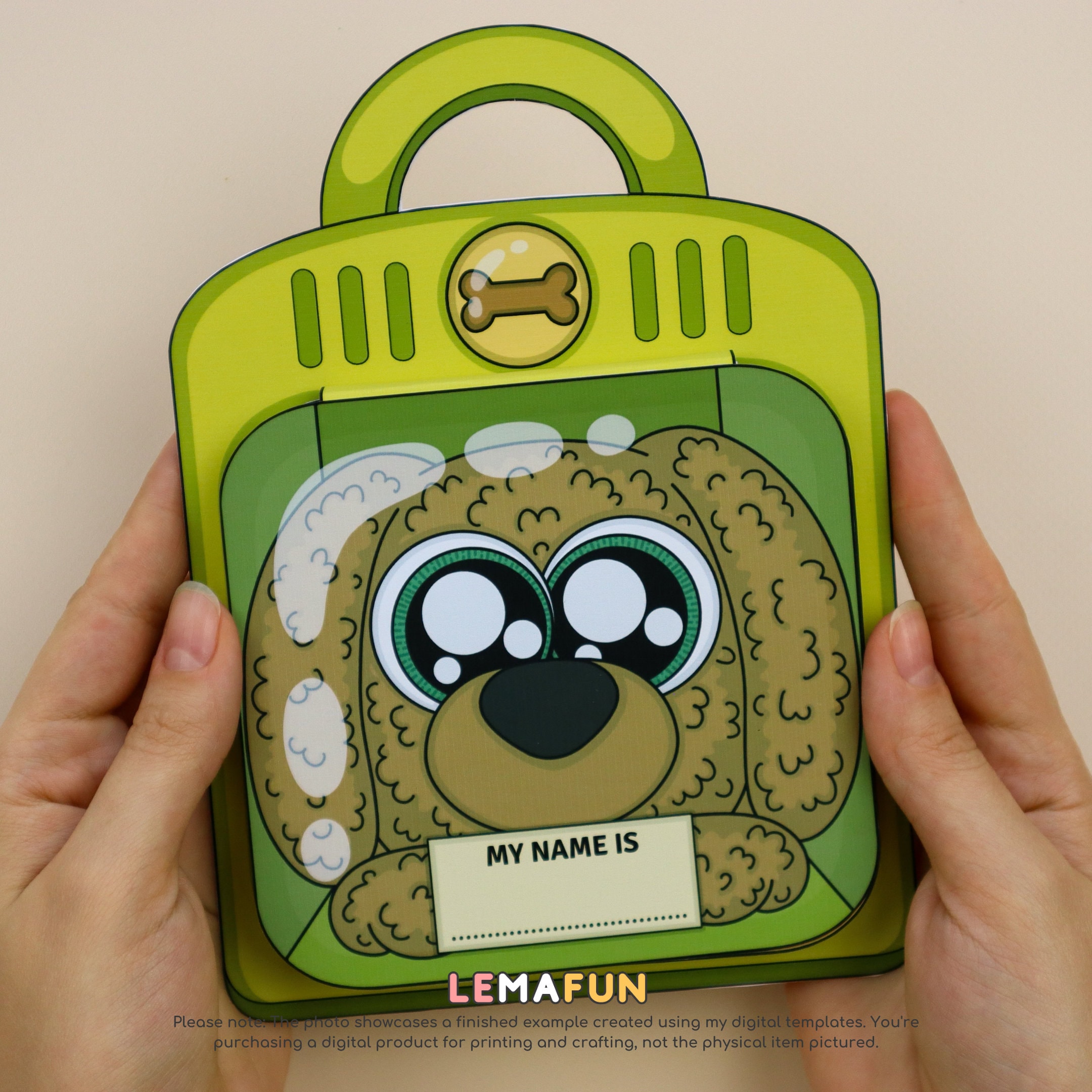 DIY Puppy & House Paper Toy Printable PDF Craft Kit for Kids 5-10 Years ...