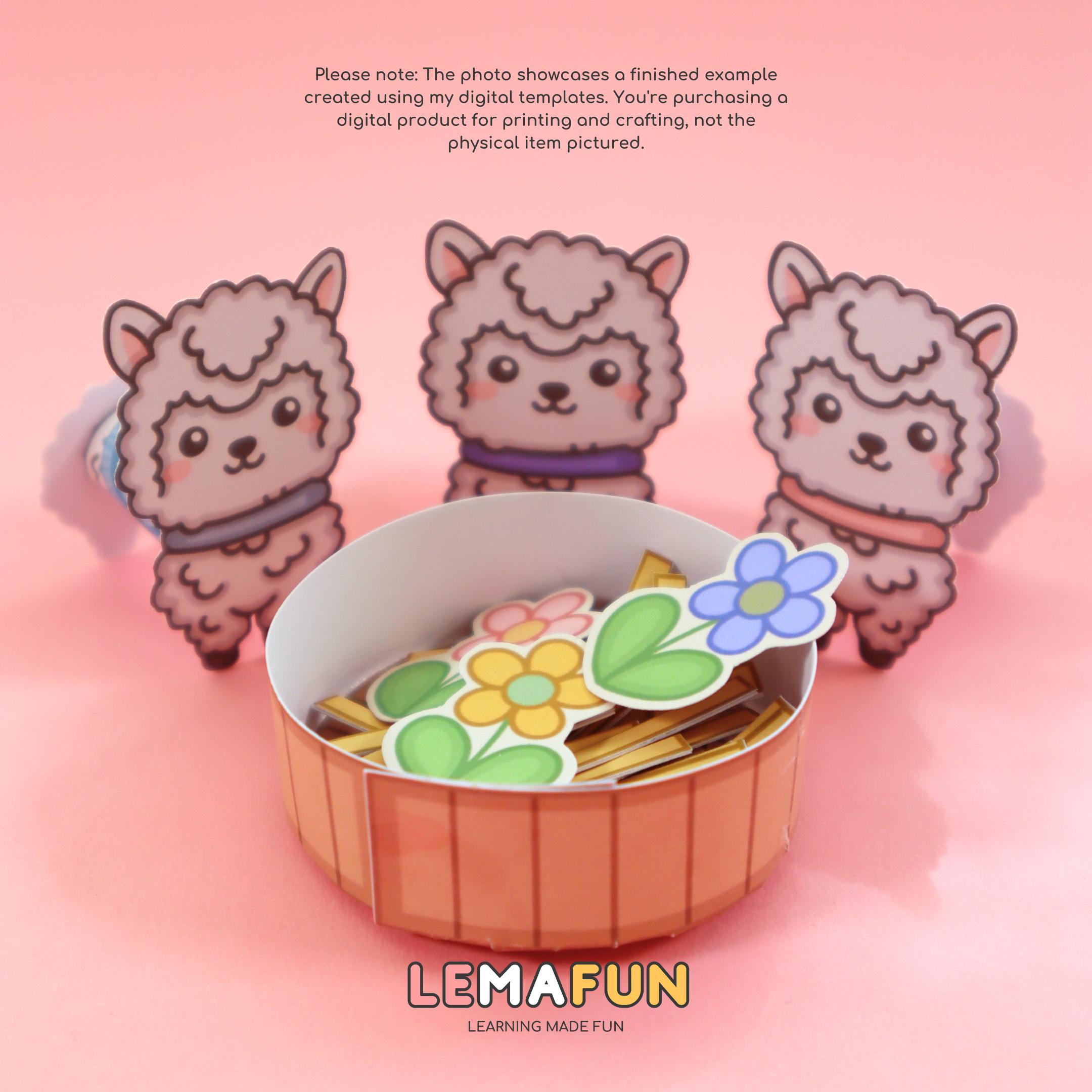 Printable Alpaca Family House Paper Craft | Digital Template | Crafts ...