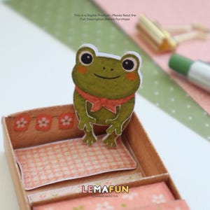Printable Frog in a Box – DIY Mini Craft for Kids | Matchbox Dollhouse ...
