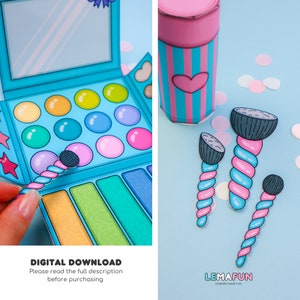 Make up Game Kit Printable | Preschool & Homeschool Craft | Cut Paste ...