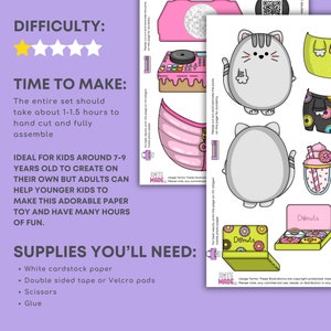 DIY DJ Cat House Toy Template - Printable Papercraft Kit for Kids, Fun ...
