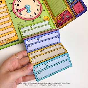 Printable Lapbook My Day for Kids 6-8 Y.o. Homeschool Educational ...