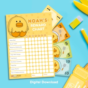 Editable Reward Chart Bundle for Kids - Digital Download With ...