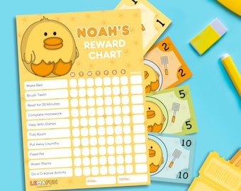 Editable Reward Chart Bundle for Kids Digital Download With ...