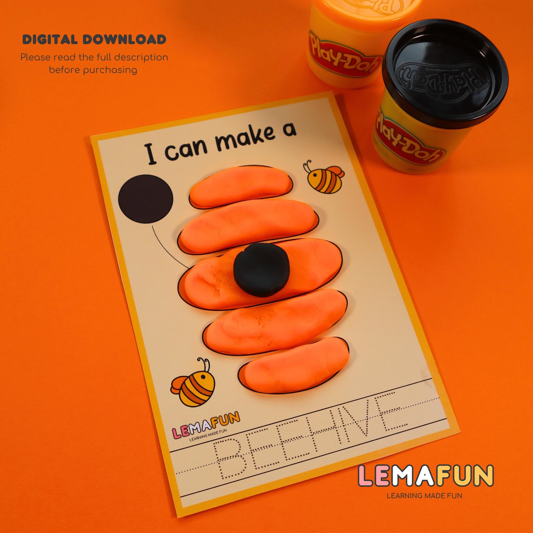 Bee Playdough Mats | Printable Bee Activities for Preschool ...