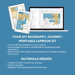 Printable Biography Lapbook Template for Kids 9-12 Years - Digital PDF ...