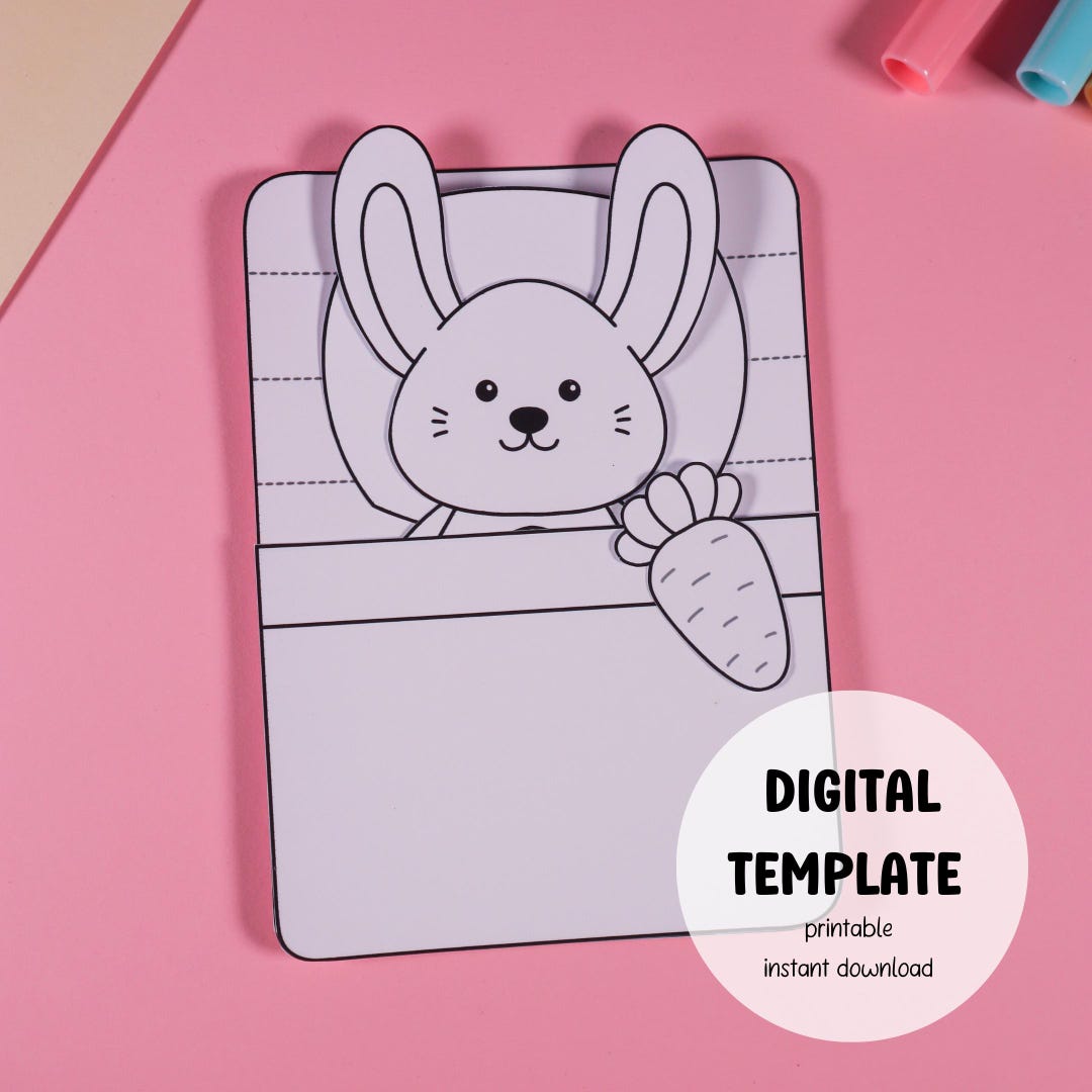 Printable Craft Kit - DIY Paper Toy Template for Kids, Easy Home ...