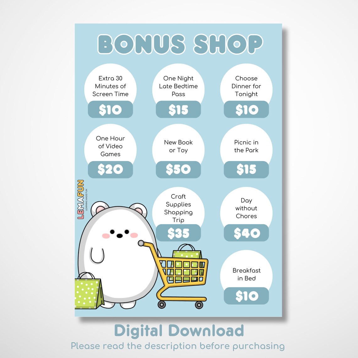 Editable Reward Chart Bundle for Kids - Digital Download With ...