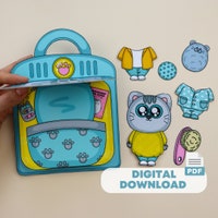 Printable Paper Cat House & Dolls: DIY Kids Activity (digital Download ...