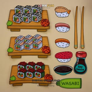 Sushi Restaurant Pretend Play Printable DIY Children's Activity ...