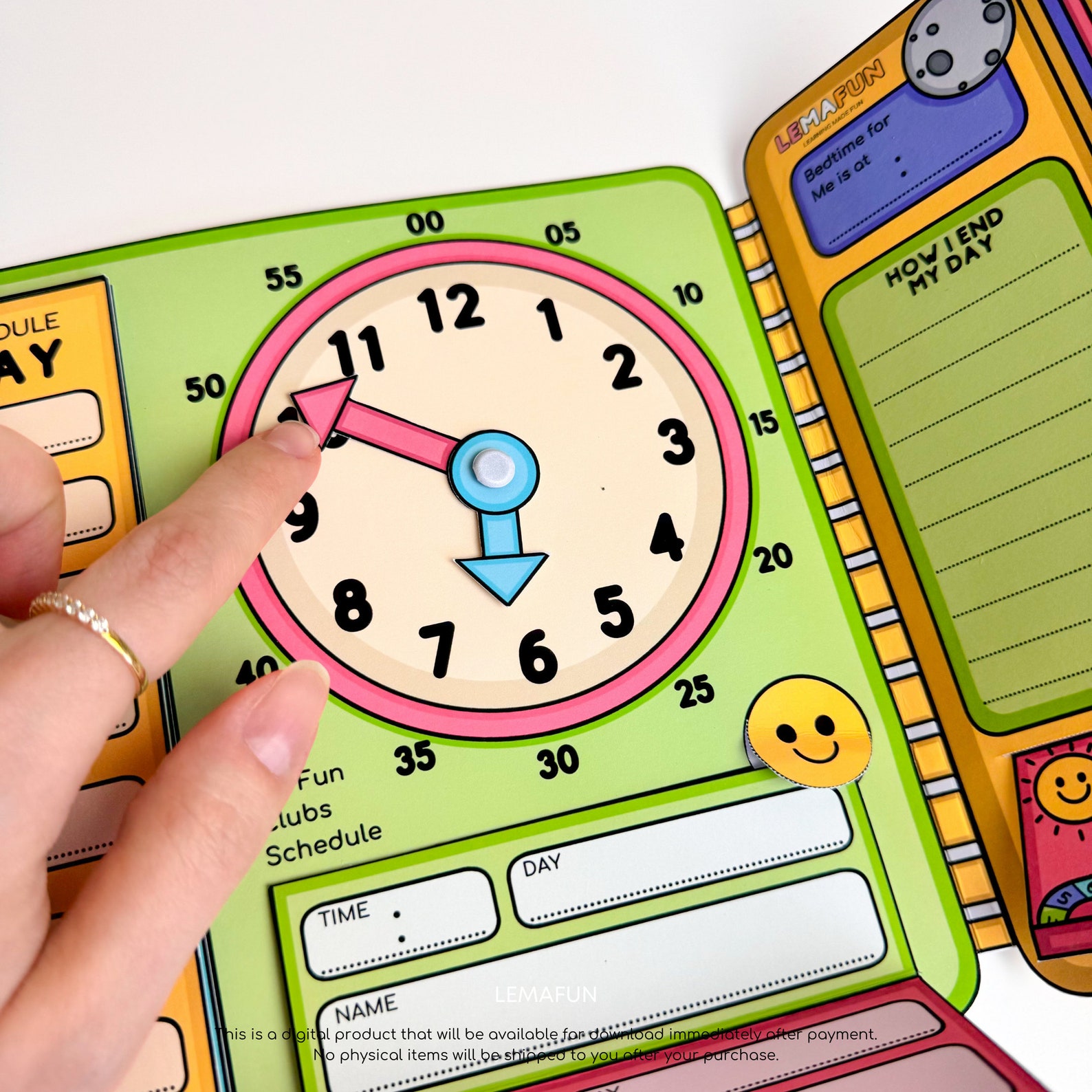 Printable Lapbook My Day for Kids 6-8 Y.o. Homeschool Educational ...