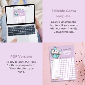 Editable Reward Chart Bundle for Kids - Digital Download With ...