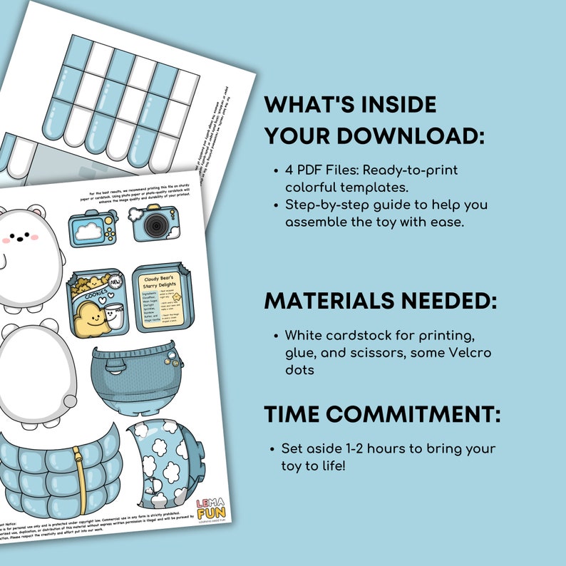 DIY Printable Paper Toy Kit: Cozy Polar Bear & House Box Digital ...