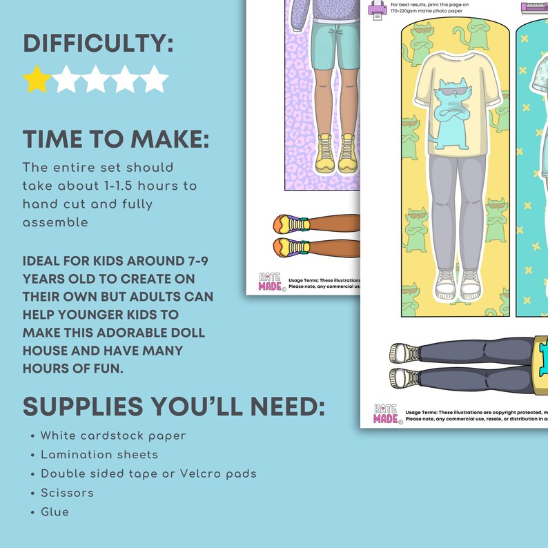 Printable Paper Dolls Dress up Kit, Male Wardrobe, DIY, Instant ...