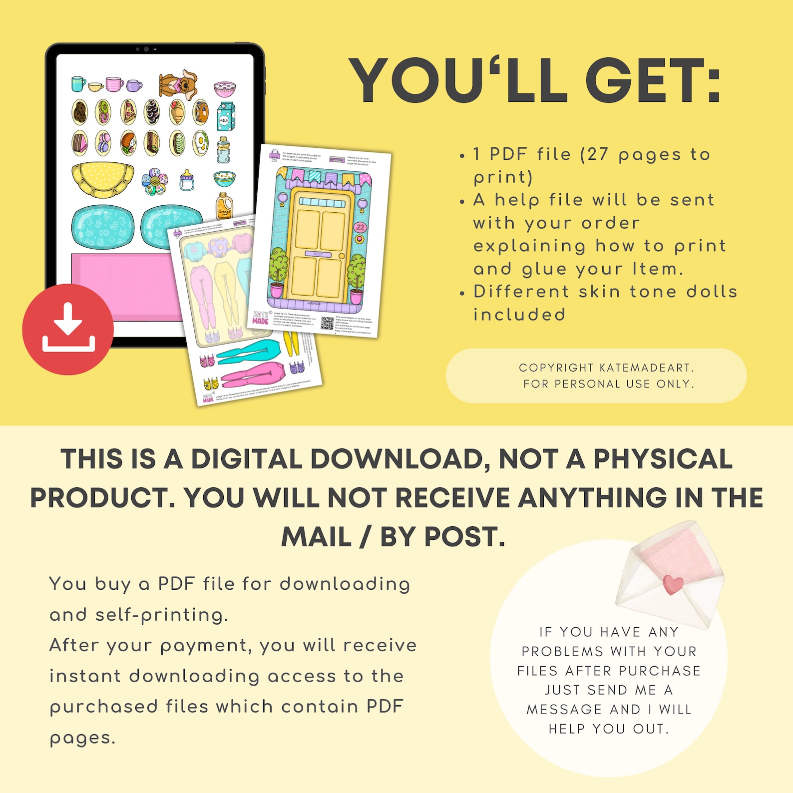 Buy Printable DIY Project Dream Dollhouse With Paper Dolls Busy Book ...