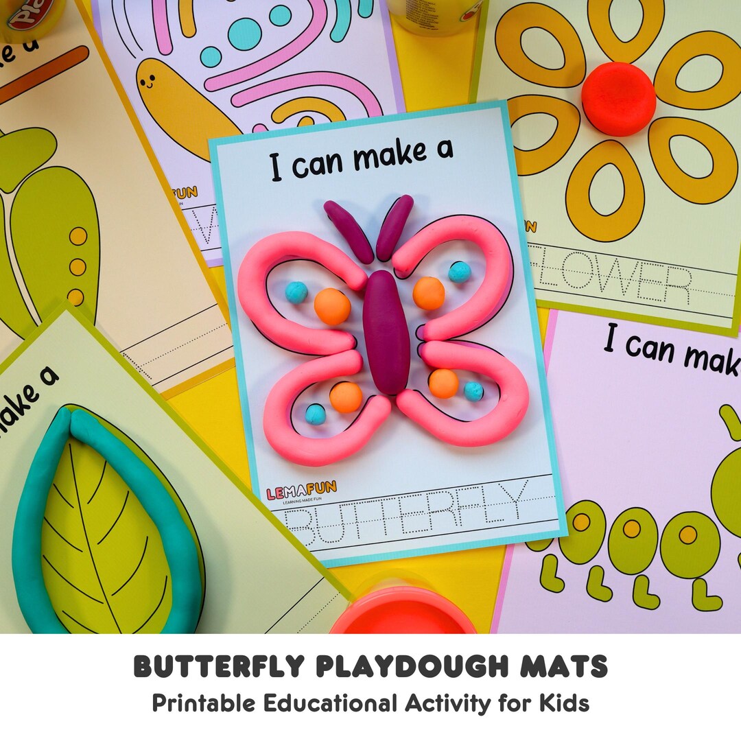 Butterfly Playdough Mats | Printable Butterfly Activities for Kids ...