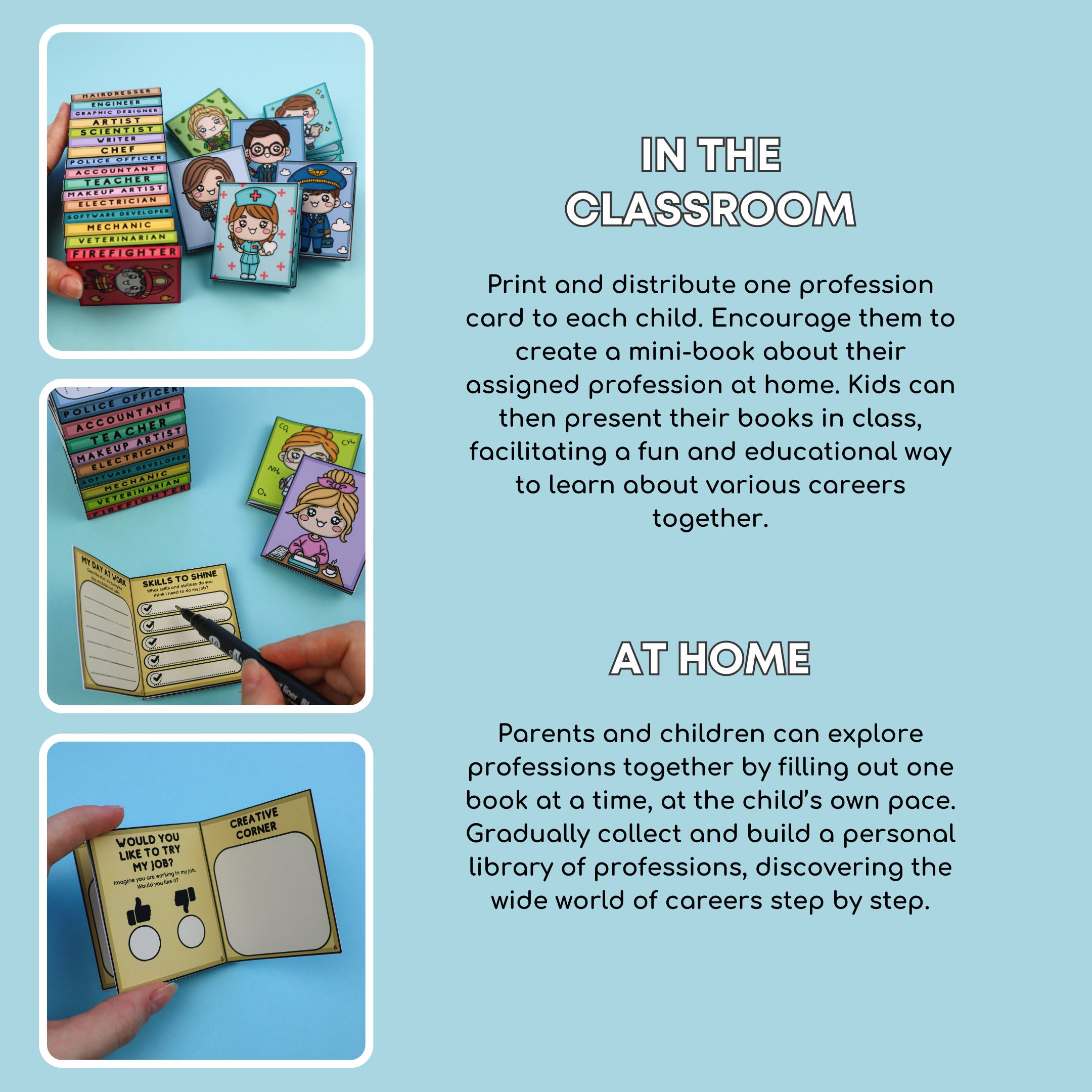 Printable Profession Books for Kids, Homeschool, Preschool Craft ...