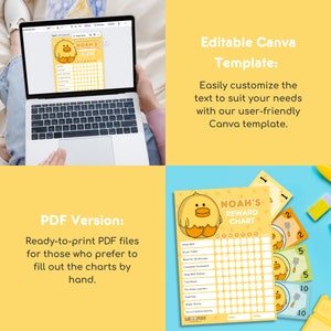 Editable Reward Chart Bundle for Kids - Digital Download With ...