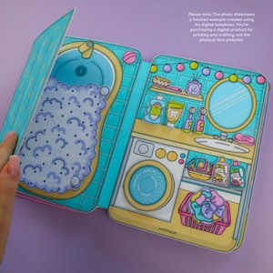 Printable DIY Project Dream Dollhouse With Paper Dolls Busy Book ...