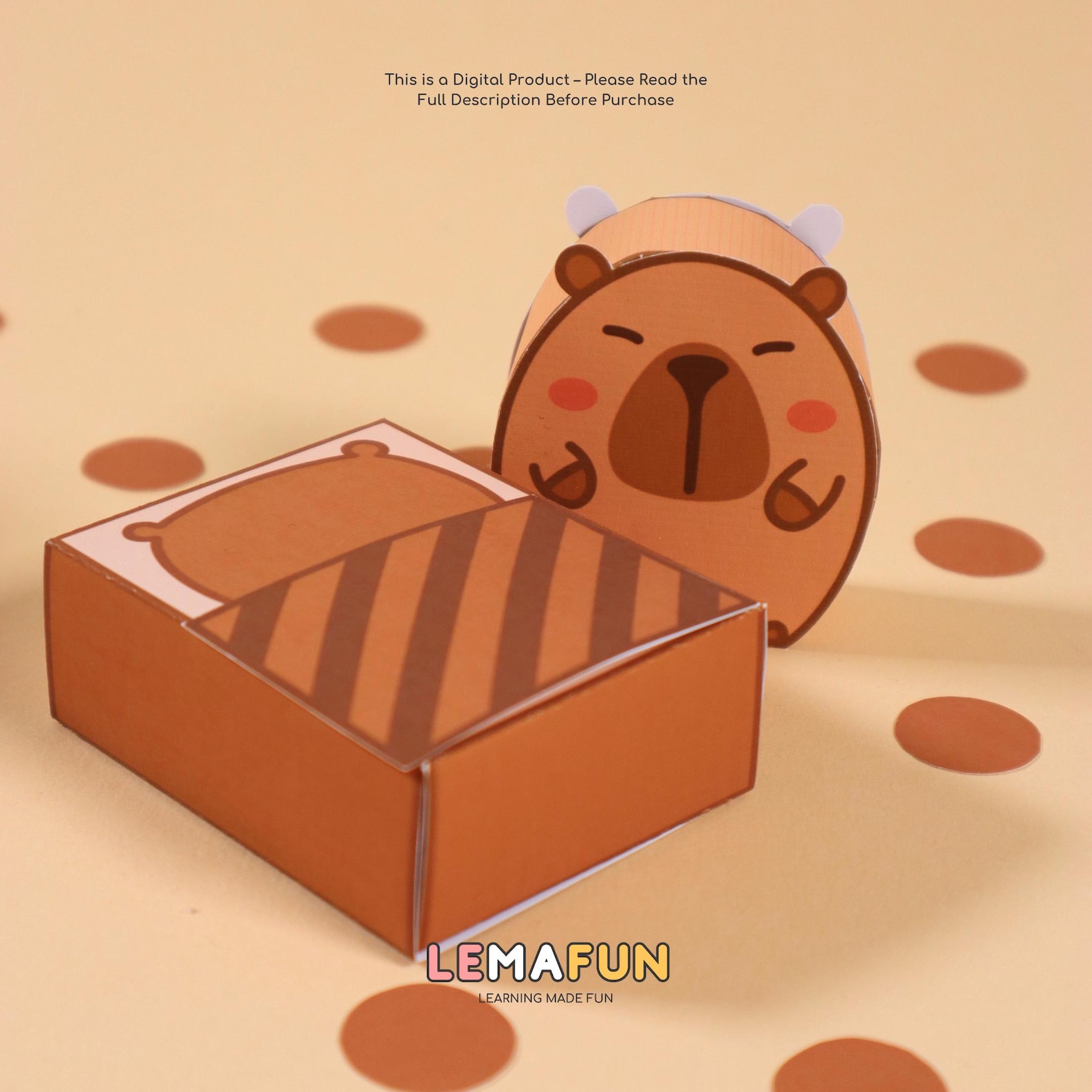 Capybara House Craft Printable | Preschool, Homeschool DIY Toy, Cut ...