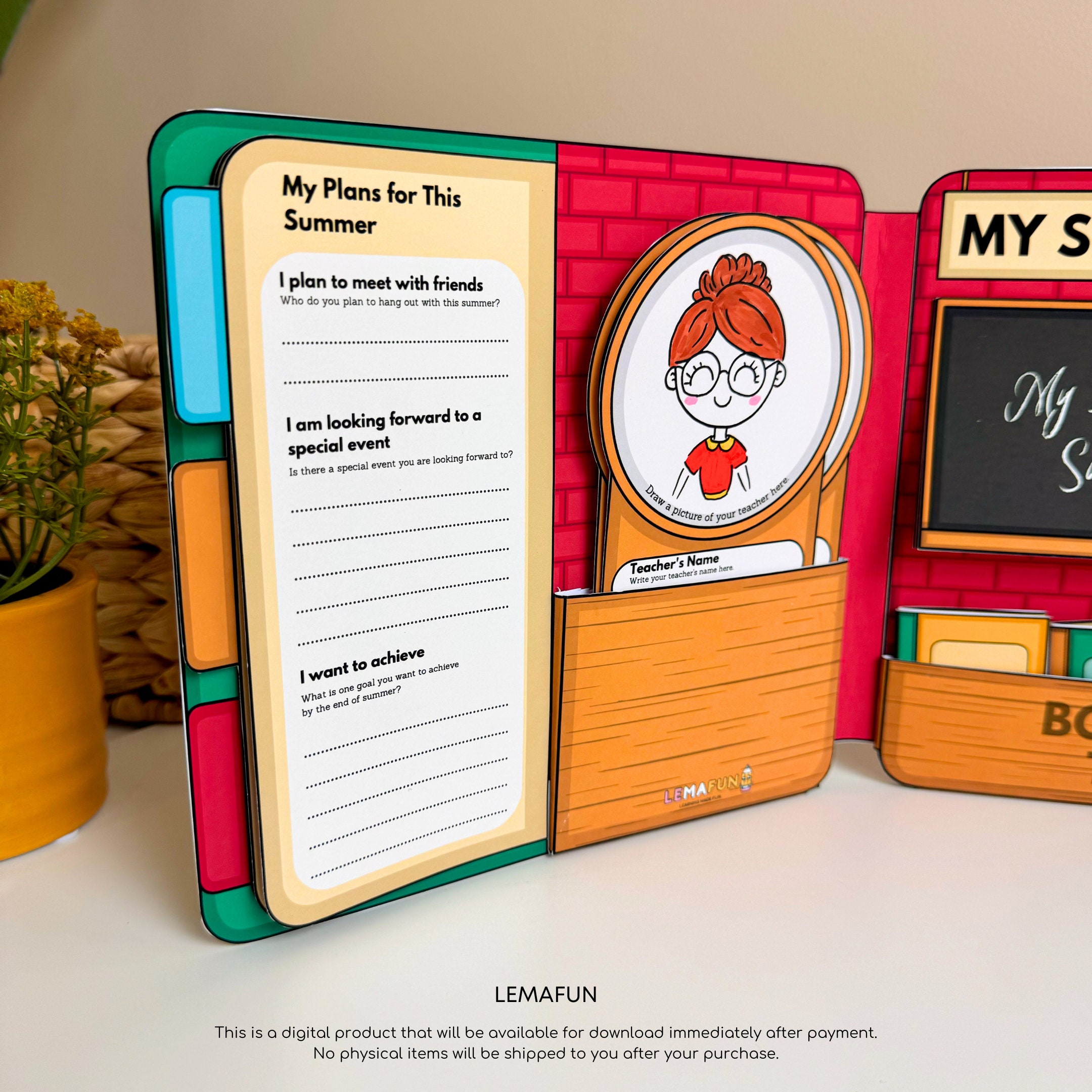 DIY Project My School Year Lapbook Printable Kids Activities Homeschool ...