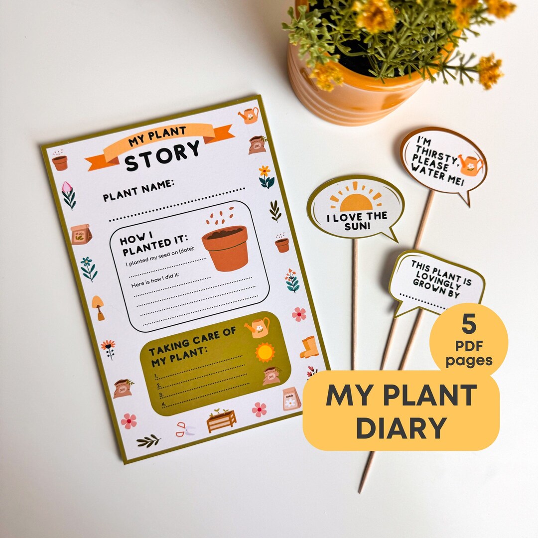 Printable Activity My Plant Diary for Kids Homeschool Educational ...
