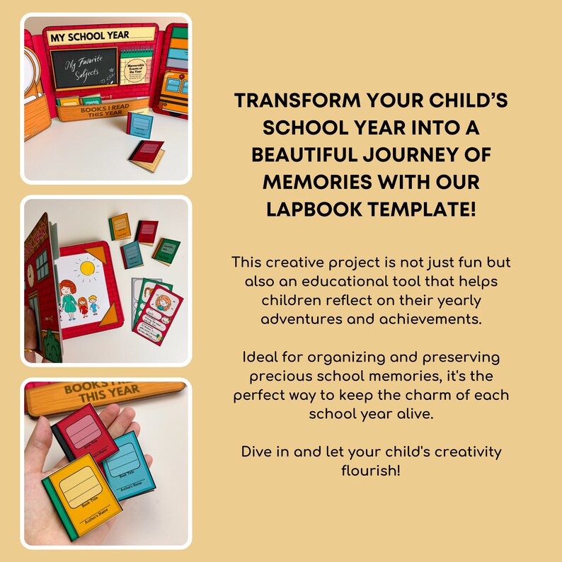 DIY Project My School Year Lapbook Printable Kids Activities Homeschool ...