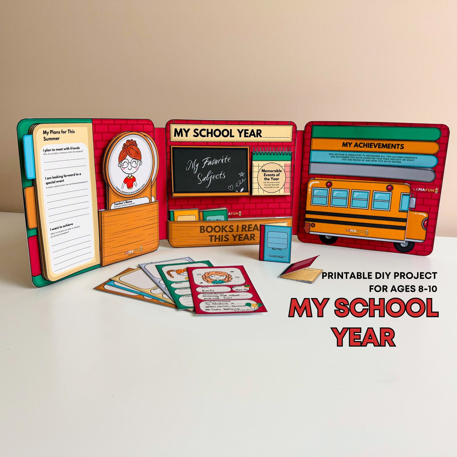 DIY Project My School Year Lapbook Printable Kids Activities Homeschool ...