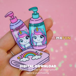 DIY Unicorn & House Paper Toy - Printable PDF Craft Kit for Kids 5-10 ...