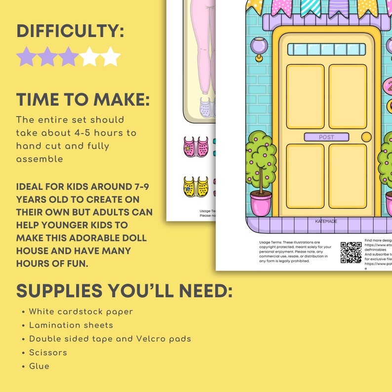 Printable DIY Project Dream Dollhouse With Paper Dolls Busy Book ...