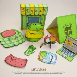 Crocky the Crocodile Paper Toy Digital Template – Printable Adventure ...