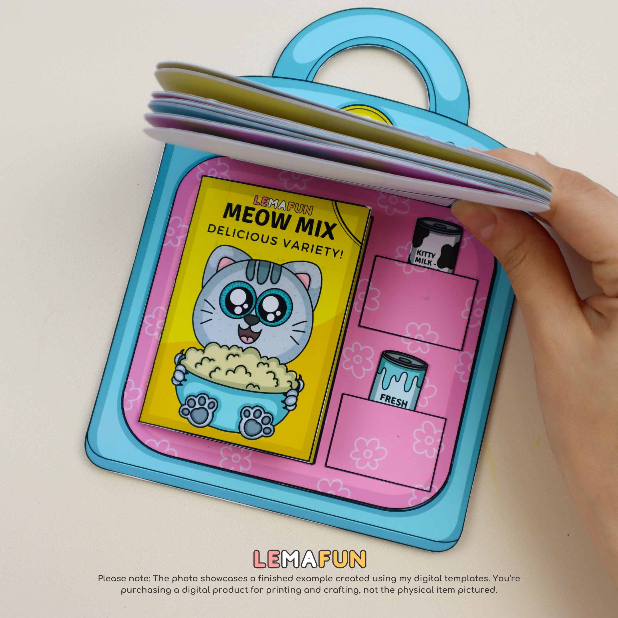 DIY Cat & House Paper Toy - Printable PDF Craft Kit for Kids 5-10 Years ...