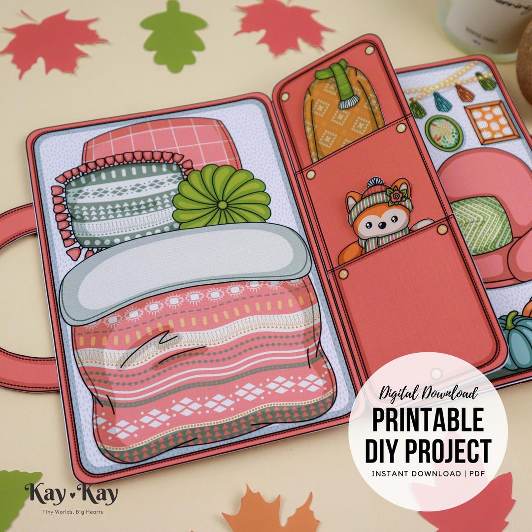 Printable Dollhouse for Paper Dolls Cozy Autumn Edition, Digital ...