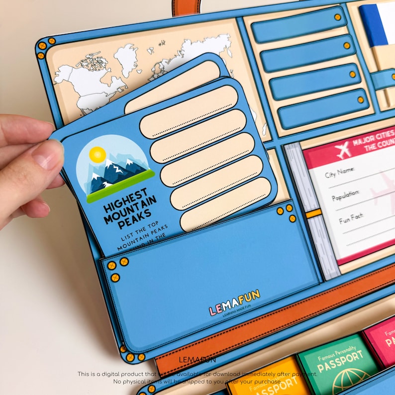 Country Lapbook Printable | Geography Project for Kids 9-12 | Editable ...