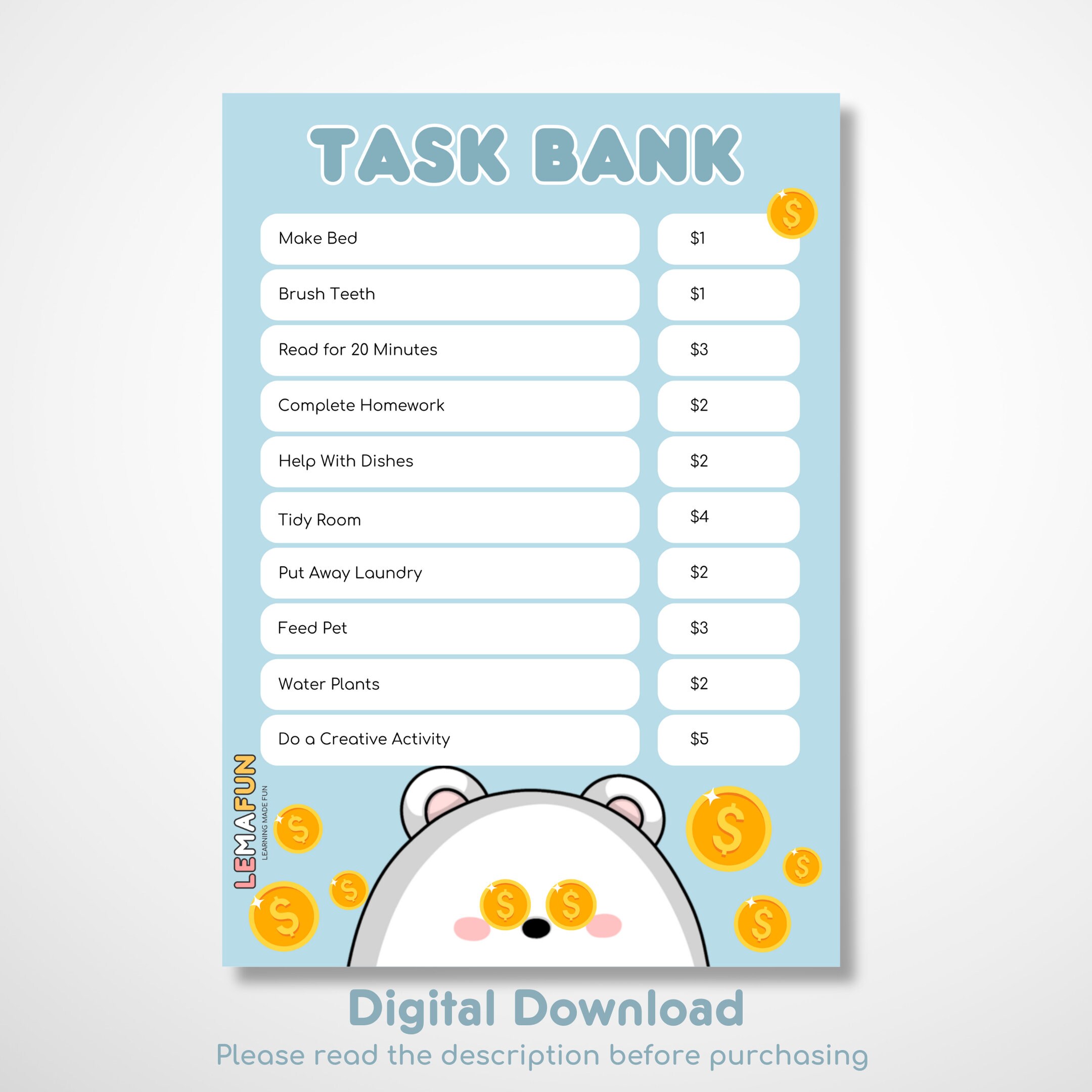 Editable Reward Chart Bundle for Kids - Digital Download With ...
