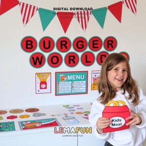 Fast Food Pretend Play Kit - Printable DIY Children's Activity, Fun ...