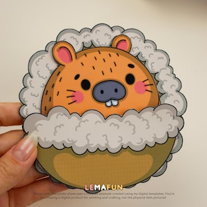 Printable Capybara House Craft Kit - DIY Paper Toy Template for Kids ...