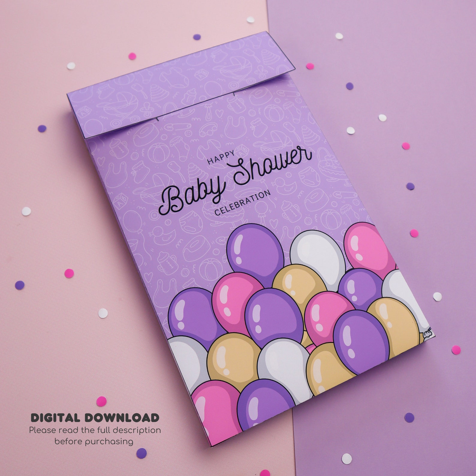 Printable Paper Dolls Baby Shower Celebration Kit, DIY, Instant ...