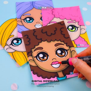Make up Game Kit Printable | Preschool & Homeschool Craft | Cut Paste ...