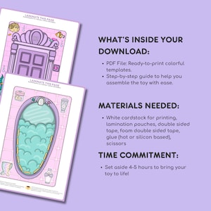 Printable DIY Project Mermaid Dollhouse With Paper Dolls Busy Book ...