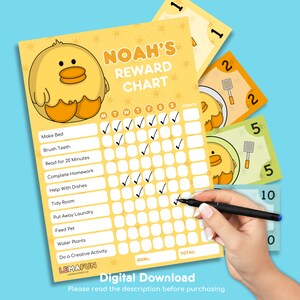 Editable Reward Chart Bundle for Kids - Digital Download With ...