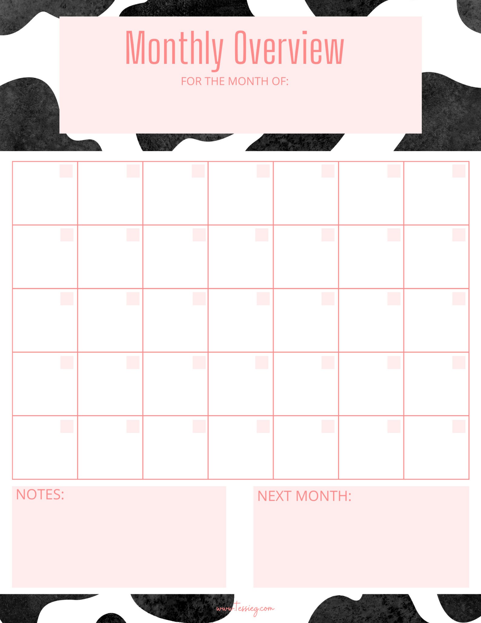 Cow Print Planner Digital Download - Etsy