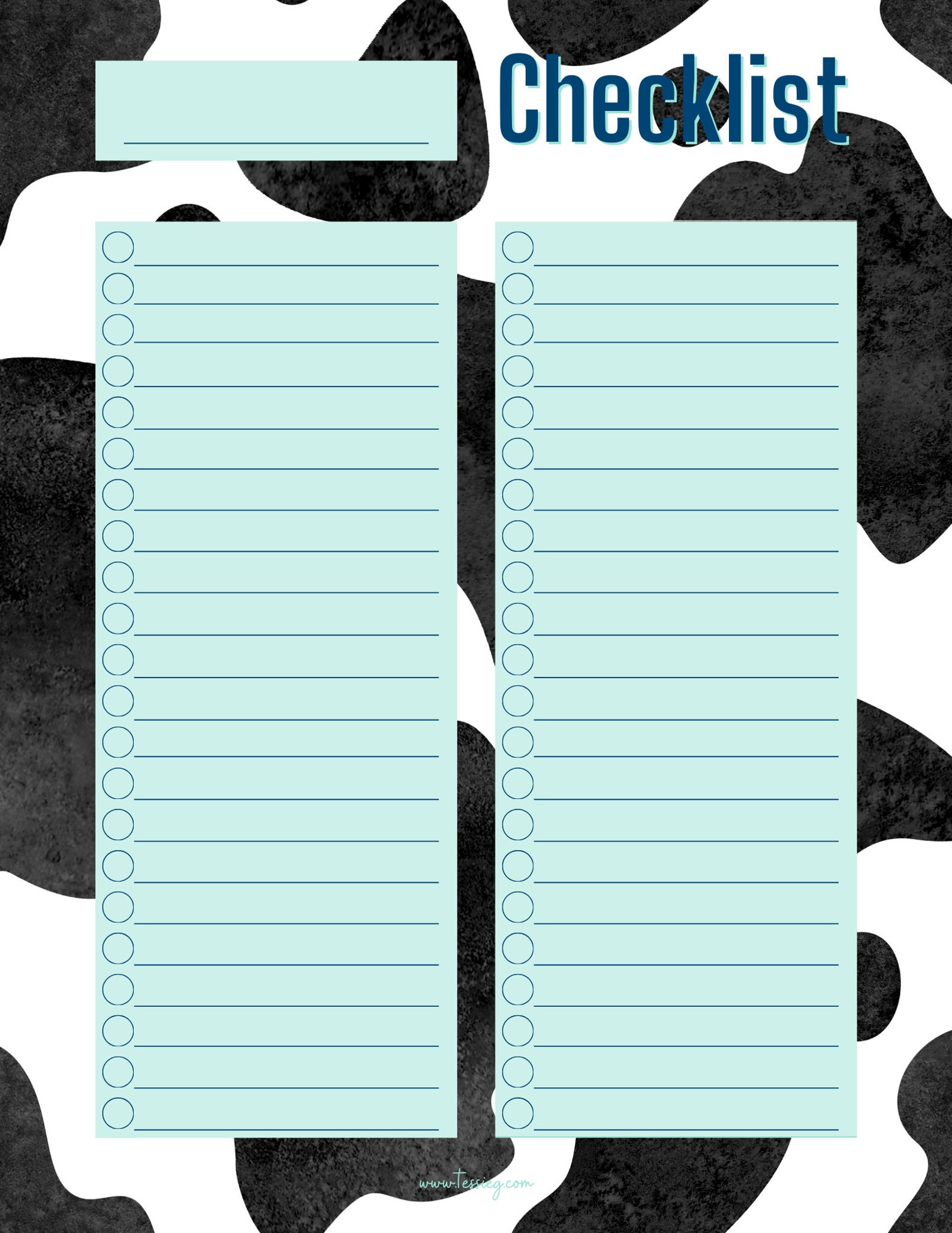 Cow Print Planner Digital Download - Etsy