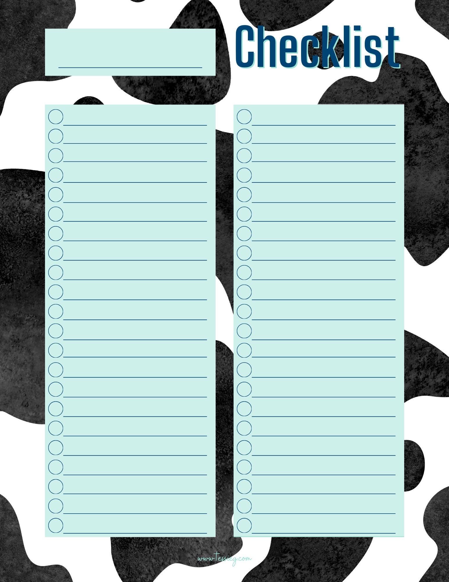 Cow Print Planner Digital Download - Etsy