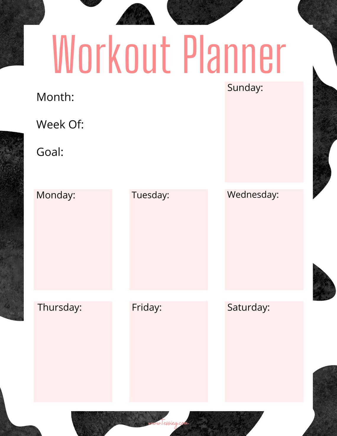 Cow Print Planner Digital Download - Etsy