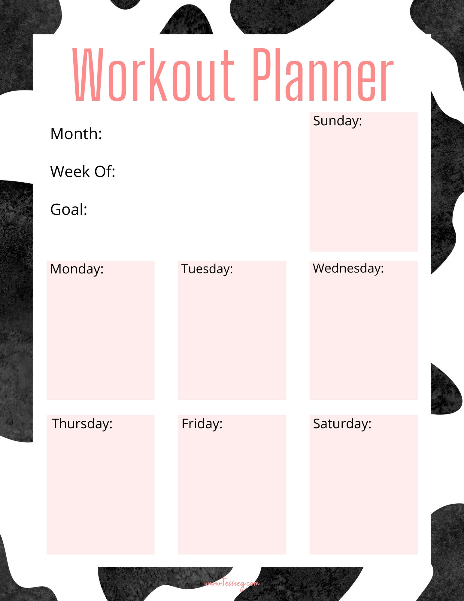 Cow Print Planner Digital Download - Etsy