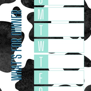 Cow Print Planner Digital Download - Etsy