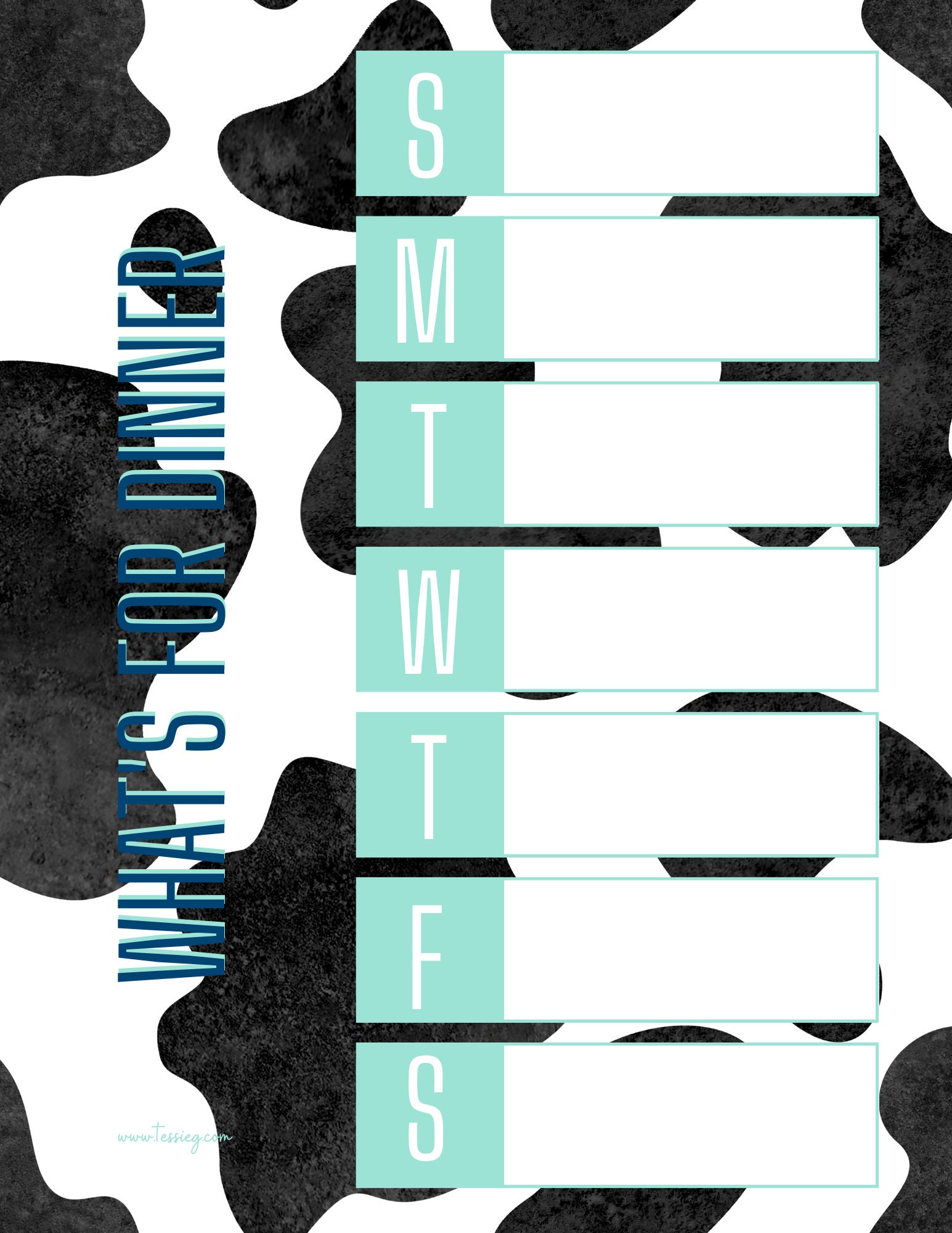 Cow Print Planner Digital Download - Etsy