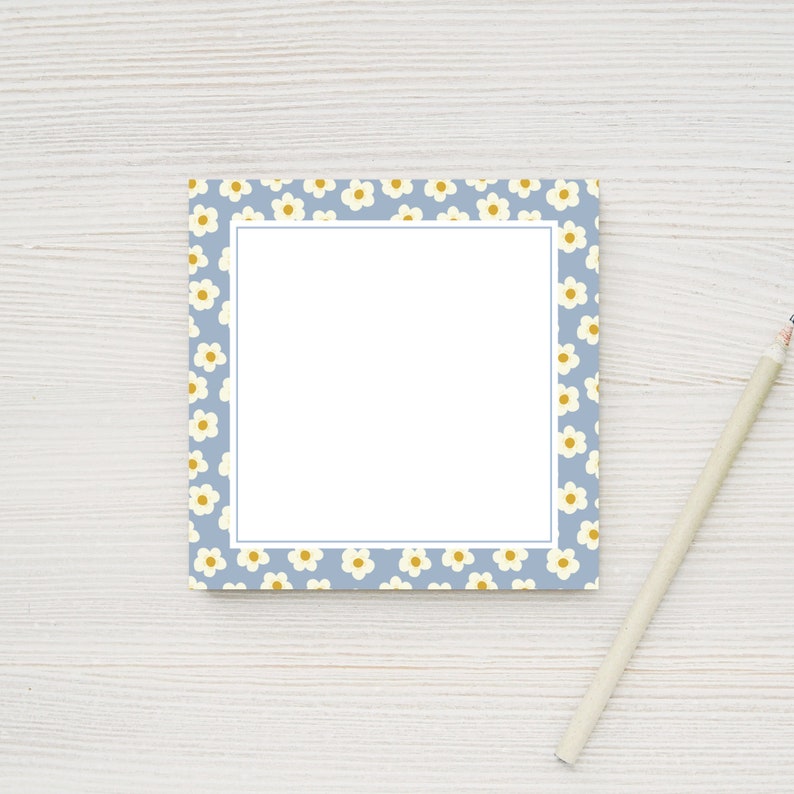Notepad Daisies, Floral Post It, Printable Memo Pad, Instant Download Sticky Note Template - Etsy
