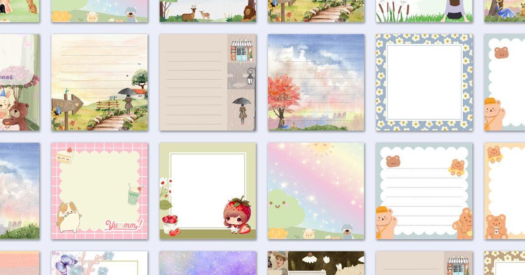 50 Printables Commercial and Personal Use Notepads, Notebook Covers and ...